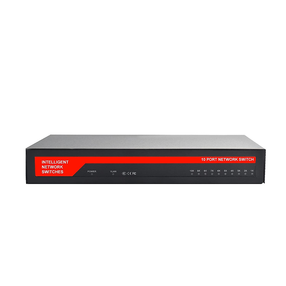KuWFi Gigabit Ethernet Network Switch 10/100/1000Mbps 10 Port RJ45 LAN Hub Desktop Fast Ethernet Switch for Office Dormitories Home
