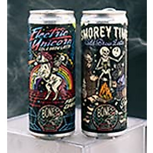 Bones Coffee Company S'morey Time Cold Brew Latte S'mores & Graham Crackers Flavored Coffee | Ready To Drink 100% Cold Brew Coffee Can | Cold Brew Latte S'mores in Cans | 11 Fl Oz Can (4 Pack)