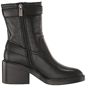 Vince Camuto Women's Vergila Block Heel Bootie Ankle Boot, Black Leather, 9