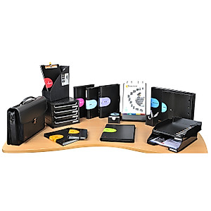 Exacompta - Ref 75034E - Exactive - Exacard Business Card Holder - 20 x 14.5 cm in Size, Holds Up to 120 Cards, 20 Sheets, Suitable for 60 x 90mm Business Cards - Black