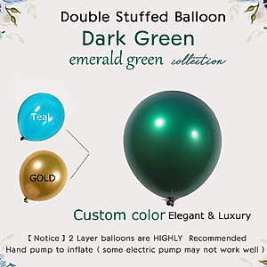 Double stuffed emerald Balloons Different sizes Customized 52 PACK 18+10+5 inch Dark Teal emerald green Balloon Garland kit For Wedding Birthday baby shower anniversary decorations