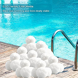 Maturead JUCJET 3.1 Lbs Pool Filter Balls Eco-Friendly Fiber Filter Media for Swimming Pool Aquarium Fish Tanks Filters Alternative to Sand(Equivalent to 110 Lbs Pool Filter Sand)