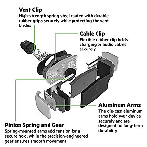 Belkin Car Vent Mount - Car Air Vent Mount For Phone - Phone Car Mount - Phone Stand - Phone Grip - Car Phone Holder Mount For iPhones, Samsungs, LGs & Most Smartphones