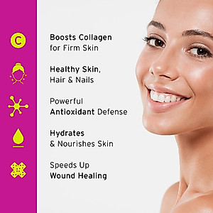 No BS Radiance Collagen Gummies with Biotin and Vitamin C for Skin, Nails and Hair (40 ct)