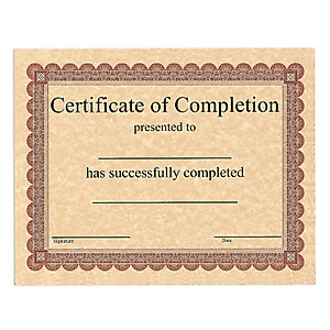 Southworth CT5R Parchment Certificates Copper w/Red & Brown Border 24 lbs 8-1/2 x 11 25/Pack