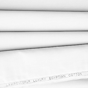 Magic Drapes Pack of 1 Egyptian Cotton Fitted Crib Sheet Baby Bedding with 5 inches Deep Elastic Snug Fit Bottom for Baby Girl & Baby Boy (52Lx28W, White)