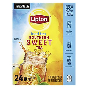 Lipton Iced Tea K-Cup Pods, Southern Sweet Black Tea, 24 Pods
