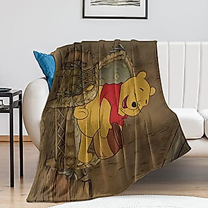 Cute Blanket Cartoon Plush Soft Warm Print Throws for Bed Couch Chair Living Room 60 x 50 in