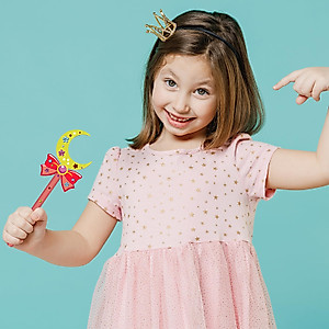 KATOOM Princess Fairy Wands Kit,12 Pcs Unfinished Wooden Fairy Wands DIY Art Craft Magical Wand for Kids Girls Birthday Christmas Decoration Costume Role Play