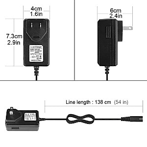 Cordless Water Flosser Charger Cord for Waterpik WP360 WP462 WP450 WP360W WP462W WP450W Replapcement Water Flosser Power Cord 3V DC 2-Prong Adapter YLA-03010 WP-400 Series