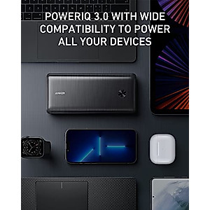 Anker 747 Power Bank (PowerCore 26K for Laptop), 87W Max Output with 65W USB-C Charger, Works for MacBook Pro, Dell XPS, Microsoft, Pixelbook, iPhone 13 series, Samsung, iPad Pro, and More