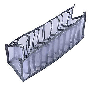 Ellylian Sock Underwear Organizer, 11Cell Drawer Organizers Fabric Foldable Cabinet Closet Organizers And Storage Boxes For Storing Socks, Underwear, Ties