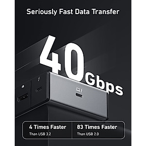 Anker 543 USB C to USB C Cable (140W, 6ft), USB 2.0 Bio-Nylon Charging Cable & Anker 778 Thunderbolt Docking Station (12-in-1, Thunderbolt 4), 40 Gbps with Max 100W Charging