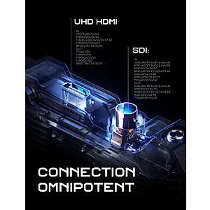 Hollyland Mars 4K Wireless Transmitter Receiver 5G SDI HDMI Video Transmission System, 4Kp30/1080p60, Support 23.98/29.97/59.94 FPS SDI Out, 450FT Los Range 66ms Latency, 4 App Monitoring (1TX+1RX)