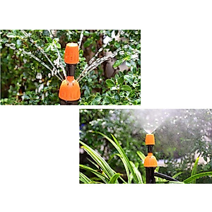 CTKcom Micro Spray Adjustable 360 Degree Water Flow Irrigation Drippers on Stake Emitter Drip System,Pack of 25