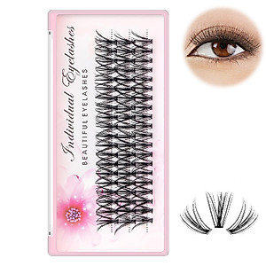 Dedila 8/10/12/14/16/17/18/20mm 60pcs 20 Root Grafting Individual False Eyelashes Mink Natural Long Eye Lashes Cluster Extension Makeup Beauty Fake Eyelash (16MM)