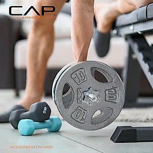CAP Barbell Standard 1-Inch Grip Weight Plates 2.5 lbs Gray, Pack (x4) (RWPIS-002.5)