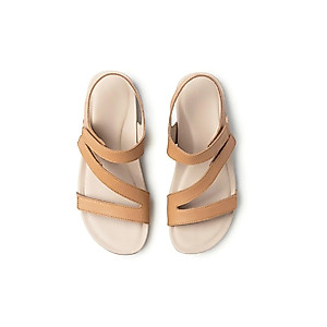 ABEO Oasis Sandals For Women | Arch Support Sandals | Ball of Foot Pain Relief | Built-In Metatarsal Pads Women | Ball Of Foot Cushions for Women Almond 8.5 Medium