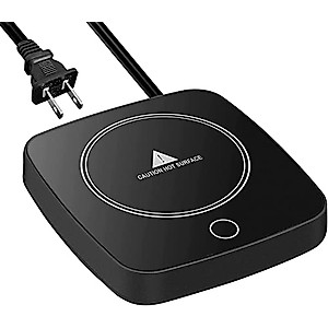 Coffee Mug Warmer Electric Powered Coffee Cup Heater Pad Plate Beverage for Tea Water Cocoa Soup Milk Scented Candle Wax Heater Us Plug 110V White,Dish,Beverage Warmers