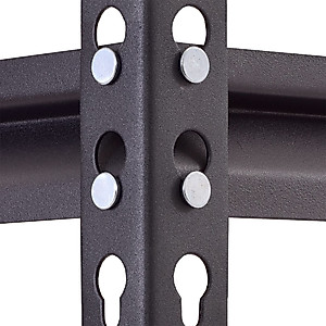 Edsal 36"W x 18"D x 60"H Four-Shelf Steel Shelving, Black