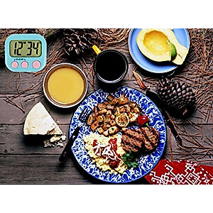 6 Pack Digital Timer for Teacher Small Timers for Kids Magnetic Back Big LCD Display Loud Alarm Minute Second Count Up Countdown with ON/Off Switch for Classroom, Homework, Exercise(3 Blue & 3 White)