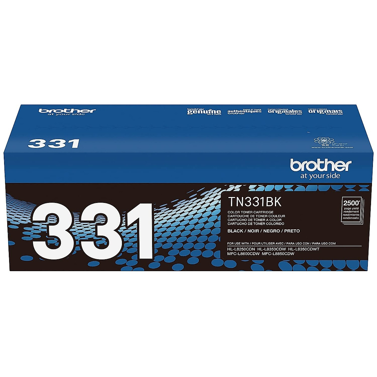 Brother Genuine Standard Yield Toner Cartridge, TN331BK, Replacement Black Toner, Page Yield Up To 2,500 Pages, Amazon Dash Replenishment Cartridge, TN331