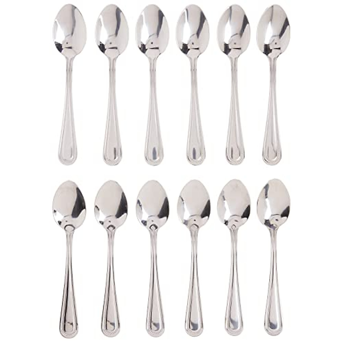 Winco 12-Piece Dots Teaspoon Set, 18-0 Stainless Steel,Silver