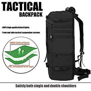 IFANGZHIWUI Hiking Backpacks 50L Camping Backpacks for Men Women 600D Oxford Outdoor for Traveling With Waterproof cover (black, 50L)