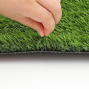 SHACOS Artificial Grass Rug 3x5 Feet 1.2 inch Outdoor Fake Grass Turf Mat Turf Grass Rugs with Drainage Holes Grass Carpet for Dogs Gym Patio Yard Balcony Landscape Lawn Deck Decor