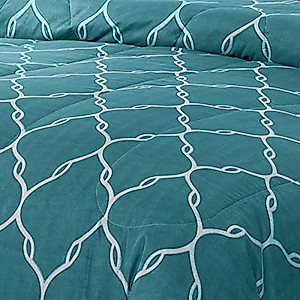 Shatex Green Twin Size Comforter Set (90x68Inch) 2 Pieces for Twin/Twin XL Size Bed,Bedding Comforter Sets with 1 Twin Comforter,1 Pillow Sham (20x26Inch),Ultra Soft 100% Microfiber Polyester