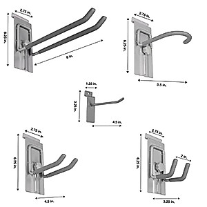 Crownwall 6" Basic Bundle (8x4 ft) with 20-Piece Locking Hook Kit (Graphite)