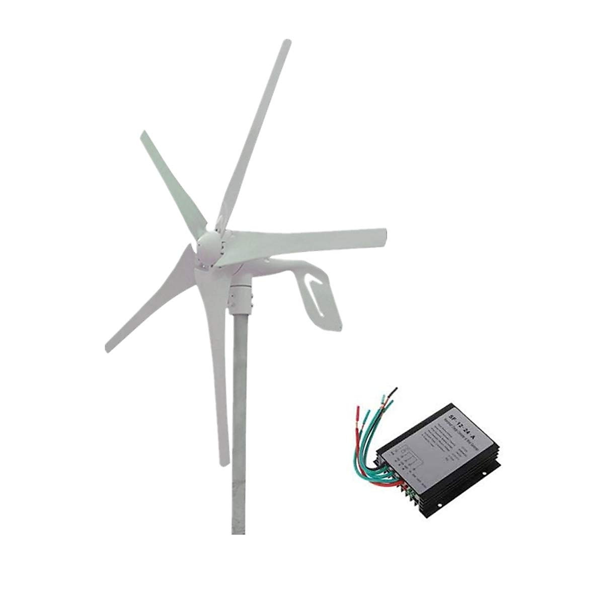 AUECOOR 500W(520W) Solar Wind Power Kit: 120W Mono Flexible Solar Panel + 400W 12V Wind Turbine Generator + Accessories for RV, Boat, Cabin, Trailer, Roofs, Off Grid System, 12V Battery Charging