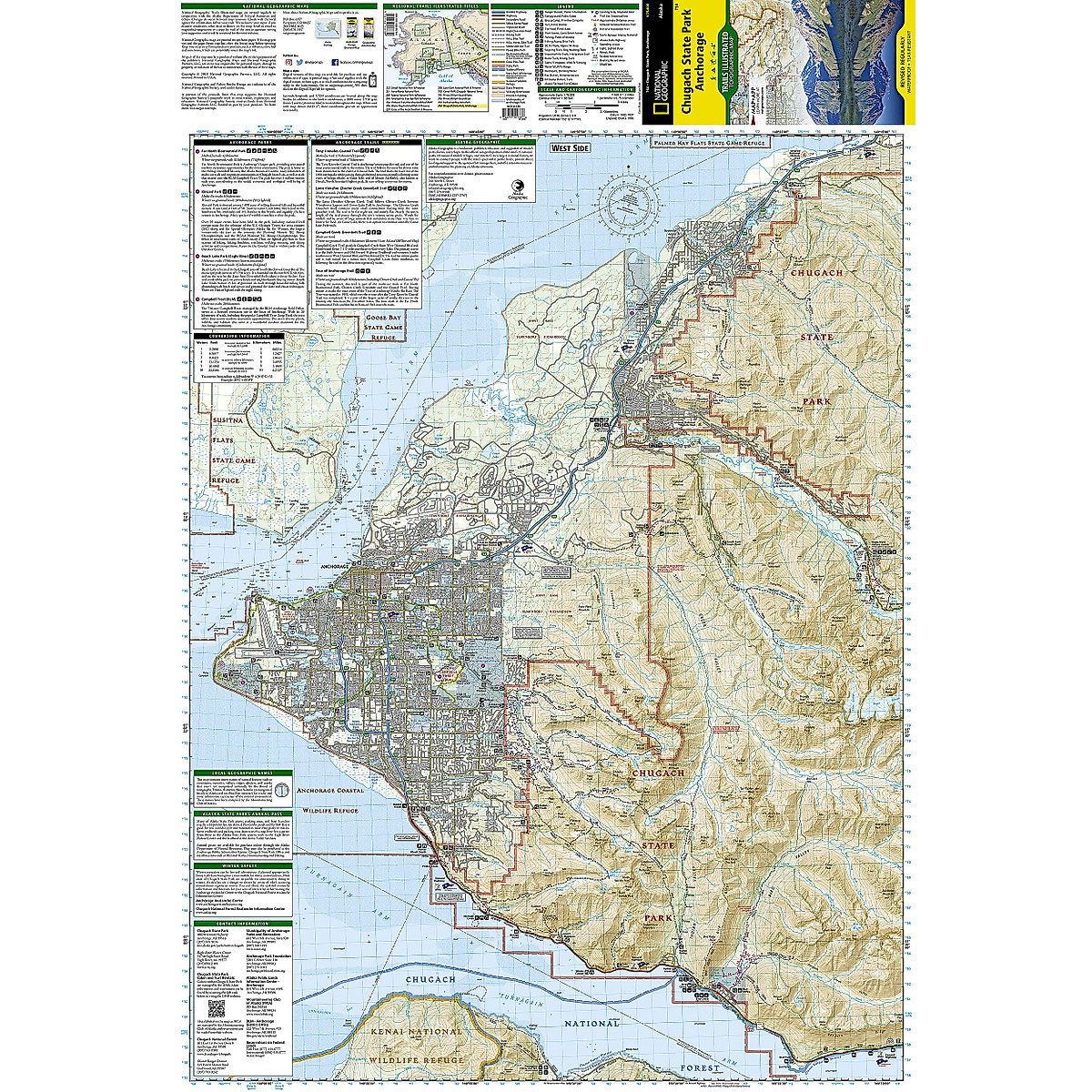 Chugach State Park, Anchorage Map (National Geographic Trails Illustrated Map, 764)