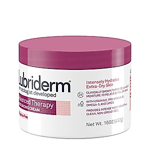 Lubriderm Advanced Therapy Fragrance-Free Moisturizing Cream with Vitamin E and Pro-Vitamin B5, Intense Hydration for Extra Dry Skin, Non-Greasy Formula, 16 fl. oz