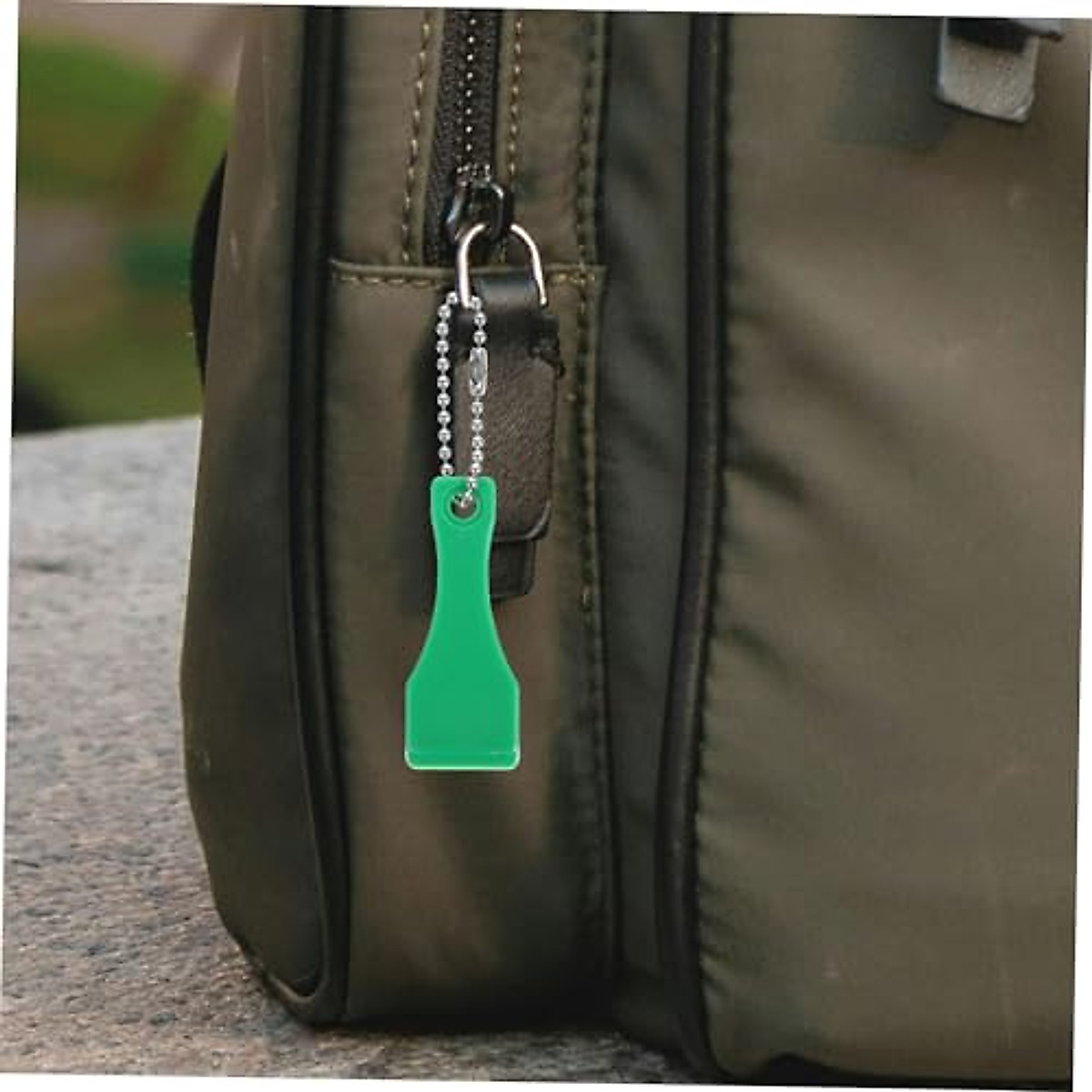 Sewroro 10pcs Scratch-Offs Label Remover Tool Label Stickers Scratch Tickets Plastic Scraper Tools Keychain Scratcher Thumb Keyring Scratcher Plastic Ticket Scratcher Abs Green