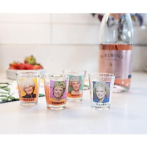 The Golden Girls "Thirsty Salty Extra Savage" 1.5-Ounce Mini Glasses | Set Of 4