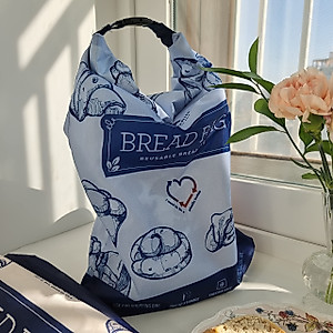 GRIN BY GRIN- 2 Packs Bread Bags to Keep Bread Fresh, Reusable Zipper Bread Bags for Homemade Bread Loaf, Freezer Bread Storage Bag, Bread Container, Fresh Keeping Extra Large Bread Bags, Reusable Food Storage Bag