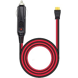XT60 Extension Cable Cigarette Plug Extension Cable XT60 to Cigarette Plug 10Feet 14AWG XT60 Adpter Cable Compatible with Solar Panel RV Portable Power Station Solar Generator