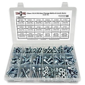 Grade 10.9 JIS Hex Flange Bolts Frame Cap Screws Zinc Class M6 M8 M10 J.I.S. Assortment Kit