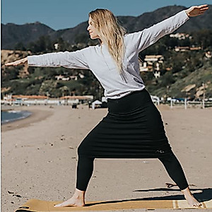 Chic 24" Knee Length Skort || Long Skirts for Women Skorts for Woman Tennis Golf Midi Rip Skirt Athletic Skirt Culottes Snoga 14 L Black