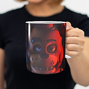 Dsforu White Ceramic 11 Oz Mugs Fnaf Holiday Five Father Day 5 Friends Nights Event At Birthday Game St Gamer New Year Cosplay Tea Cups Hot And Iced Coffee Water Gift Christmas
