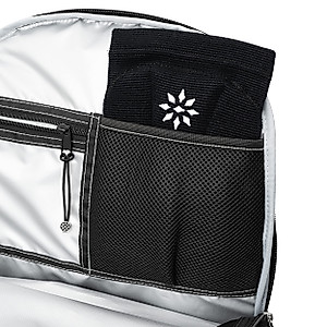 RIP-IT | Womens Pro Black & Silver Soccer Backpack with Padded Adjustable Straps | Ventilated Pockets, Water Resistant Bonnet, & Soccer Ball Compartment