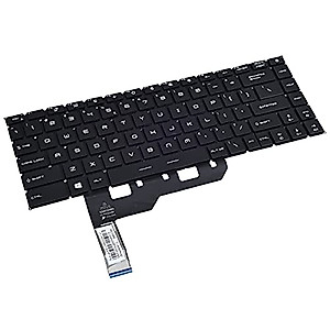 Replacement Keyboard for MSI GS66 Stealth GE66 Raider GP66 & Stealth 15M with Per-Key RGB Backlit Keyboard Black US Layout MS-16V1 MS-1541 MS-1542