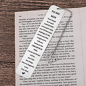 Gifts for Son from Dad Mom Inspirational Gifts Bookmark for Him Son Gifts 21st 18th Birthday Gifts for Him Christmas Book Mark for Son in Law Boys Teens Back to School Graduation Gifts Men Women