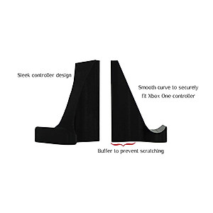 3DLASERSLAB Damage-Free Controller Wall Mount Kit for Xbox One (1 Pack, White), Microsoft, Easy Install, 3M Command Strip Included (White, 1)