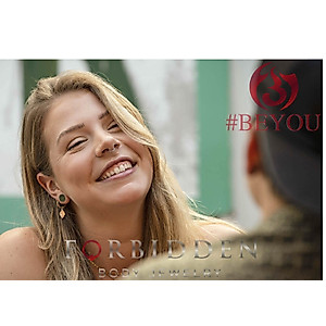 Forbidden Body Jewelry 316L Surgical Steel Hinged Seamless Nose Rings Hoop 14 gauge (14G), Diameter 8mm, Gold Tone.