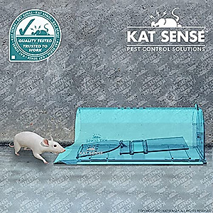 Large Humane Rat Traps, Set of 2, Catch and Release Chipmunks Into The Wild, Cruelty Free, Live Capture Plank Trap, Smart No Kill Rodent House Cage, A Friendly Pest Control Solution