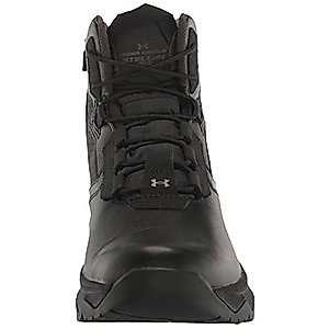 Under Armour Men's Stellar G2 6" Side Zip Lace Up Boot Military and Tactical, (001) Black/Black/Pitch Gray, 11