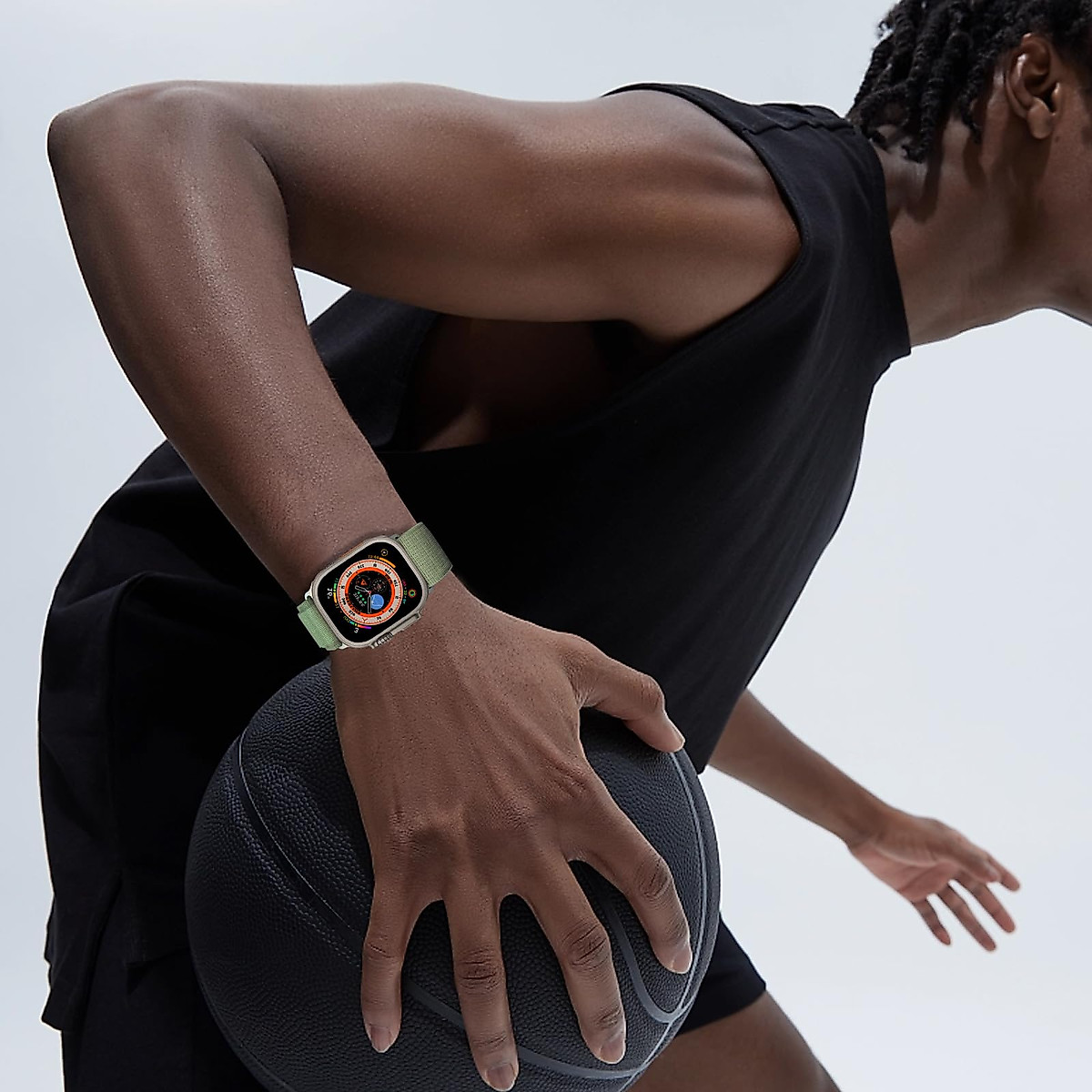 Alpine Loop Nylon Band - Compatible with Apple Watch Ultra 2/Ultra Bands 49mm 45mm 44mm for Men Women, Adjustable with Metal C Hook Strap for iWatch Ultra 2 iWatch Ultra Series 10 46mm SE/9/8/7/6/5