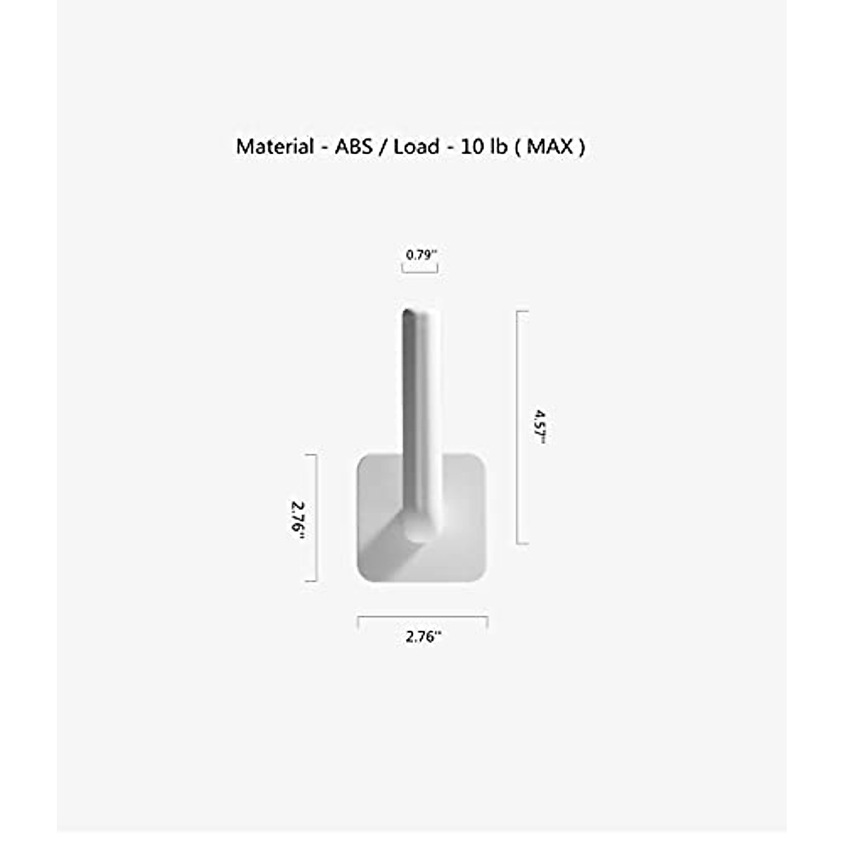 NOWEOD Universal Wall Hook, self-Adhesive Hook, Multi-Purpose Hooks (2 Pack) White